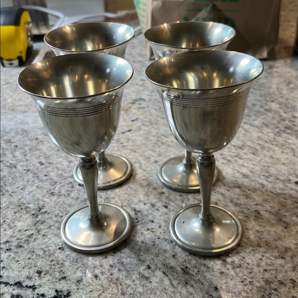 Colonial Casting Co | Dining | Vintage Pewter Goblet Wine Set Of 4 ...